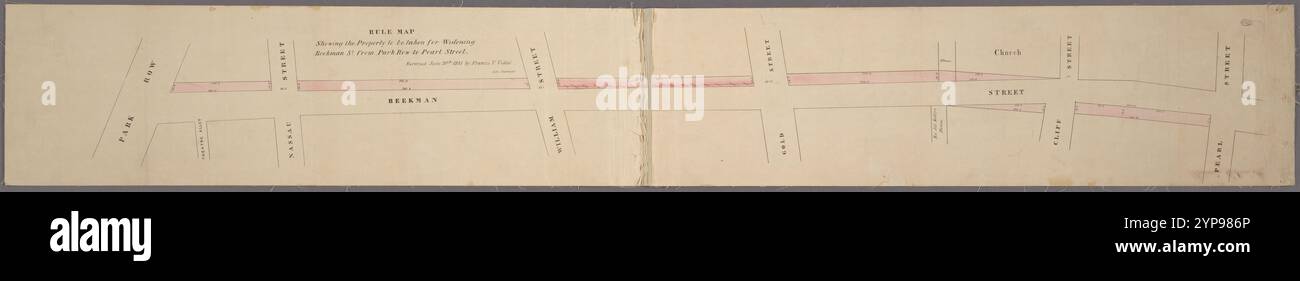 Rule map showing the property to be taken for the widening Beekman ...