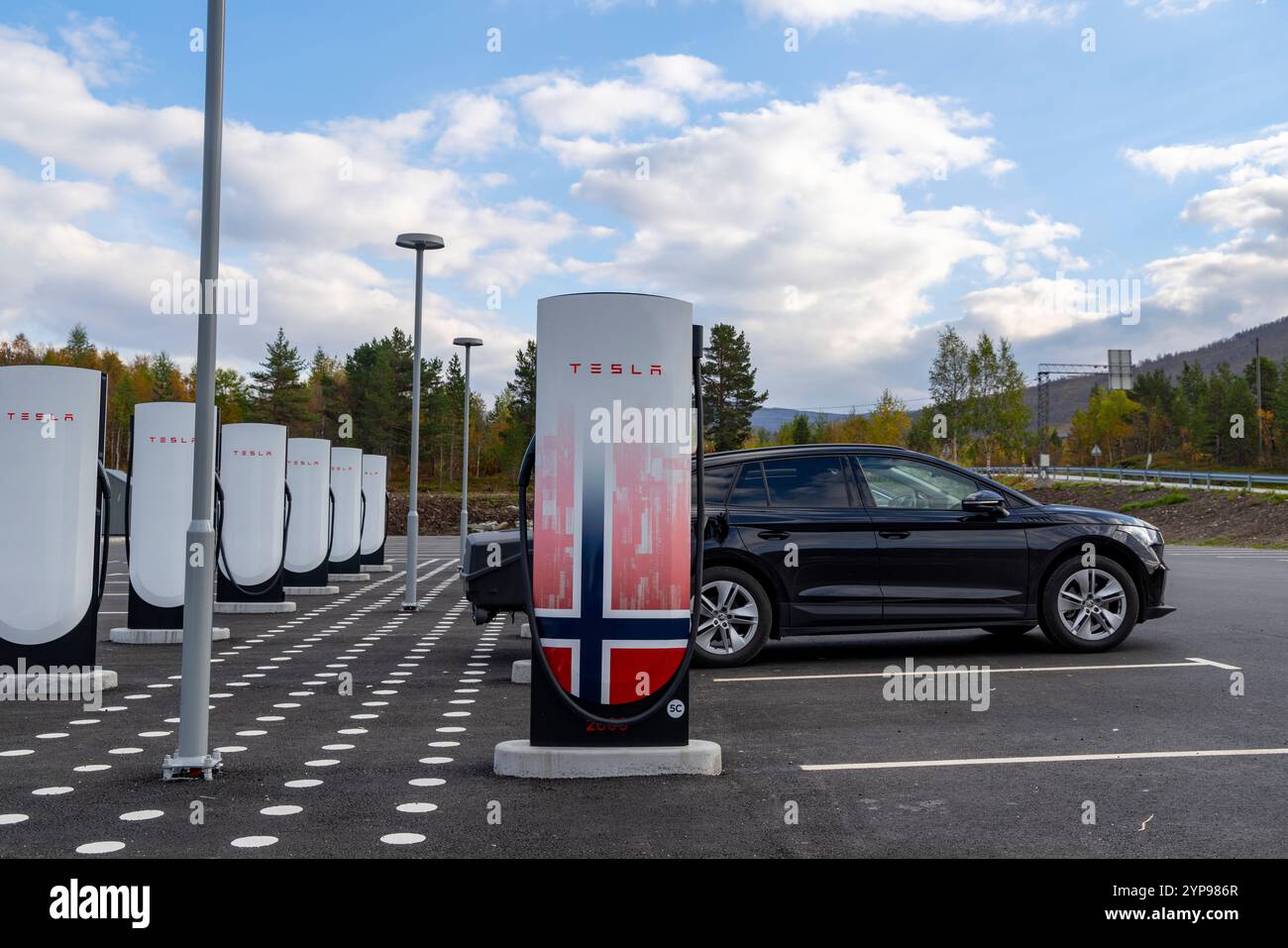 Norway flag tesla hi-res stock photography and images - Alamy