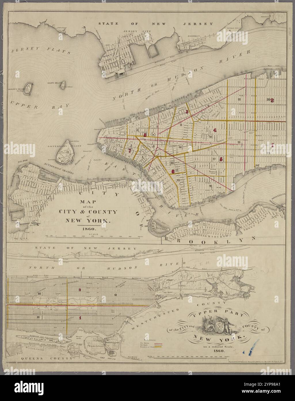 Map new york city 1800 hi-res stock photography and images - Alamy