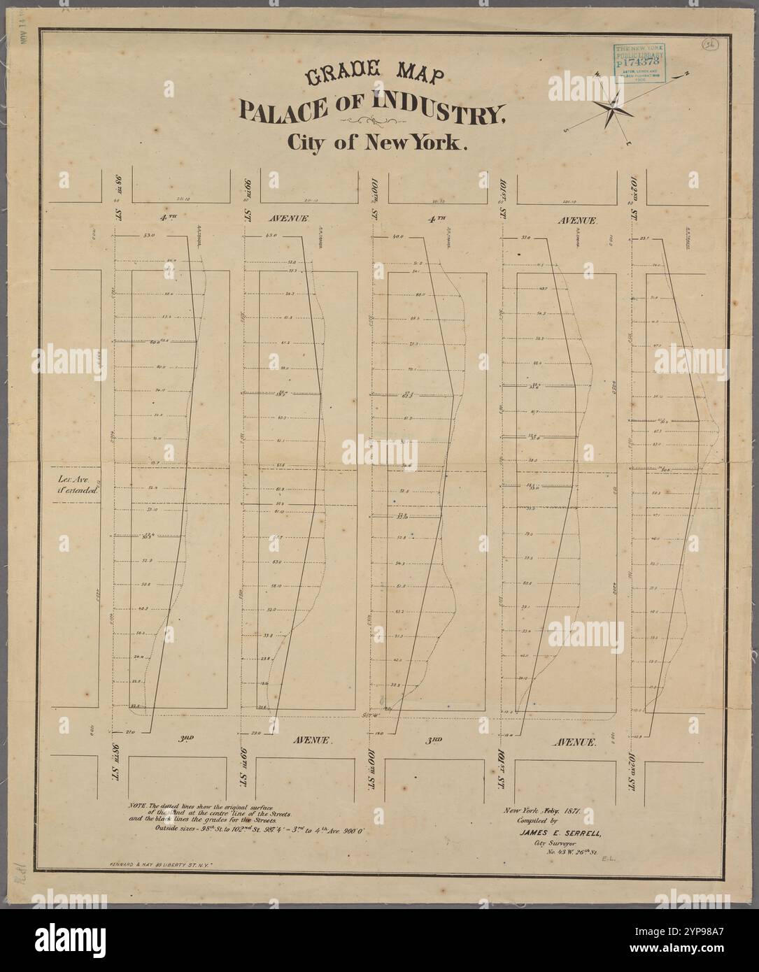 Grade map, Palace of Industry : City of New York / compiled by James E ...