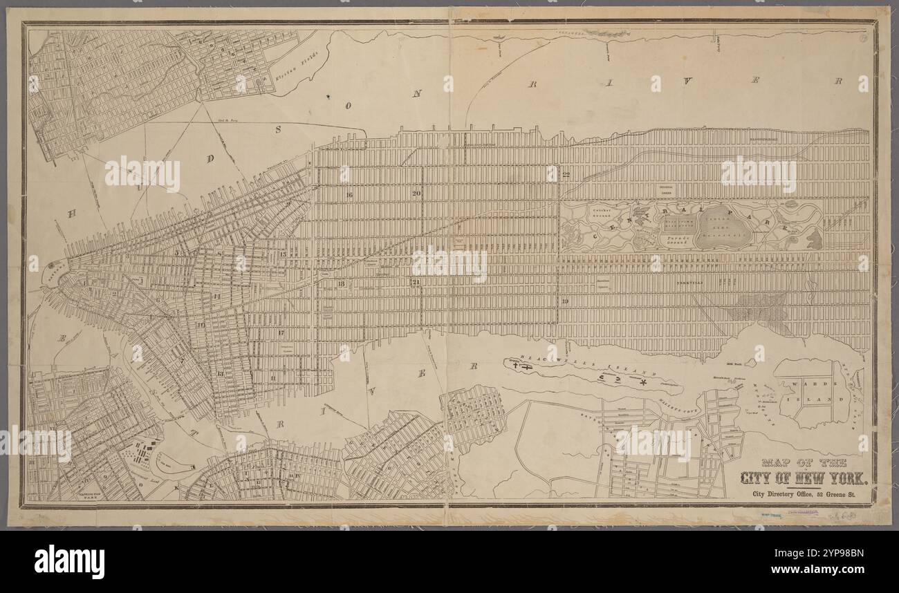 Map of the City of New York / City Directory Office Stock Photo - Alamy