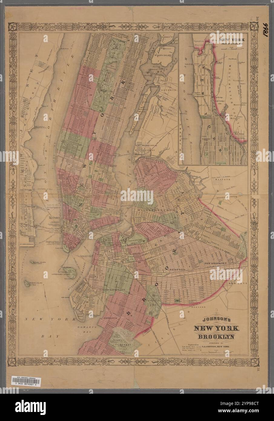 Johnsons map of new york state hi-res stock photography and images - Alamy