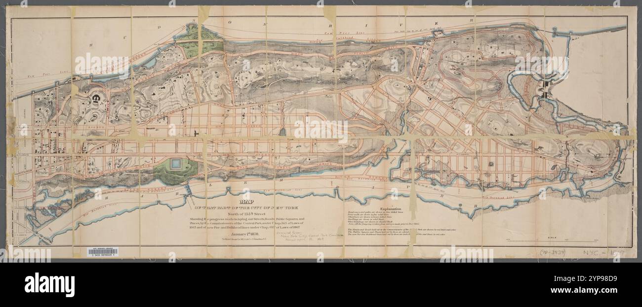 Map of that part of the City of New York north of 155th st Stock Photo ...
