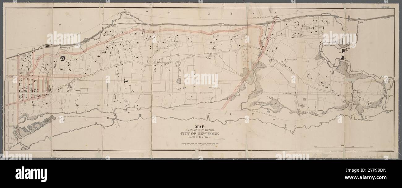 Map of that part of the city of New York north of 155 street Stock ...