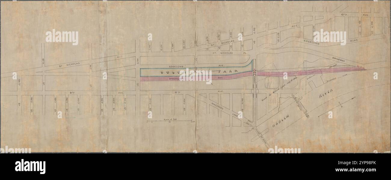 Map of New York City between 135th and 165th streets, Harlem River and ...