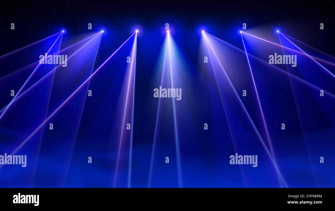 Smoke bright lights stage Stock Vector Images - Alamy