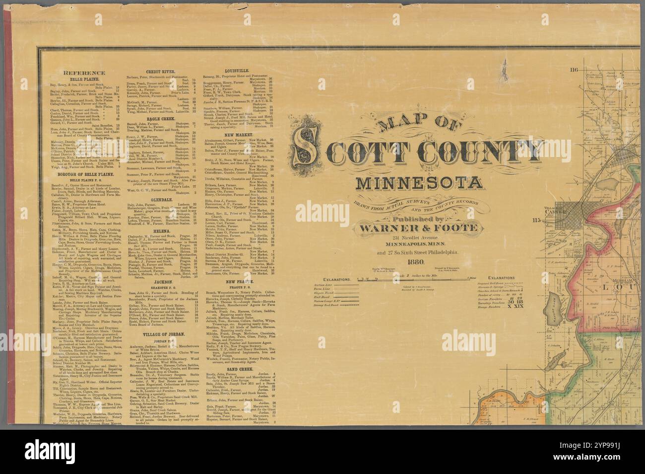 Map of Scott County, Minnesota : drawn from actual surveys and the ...