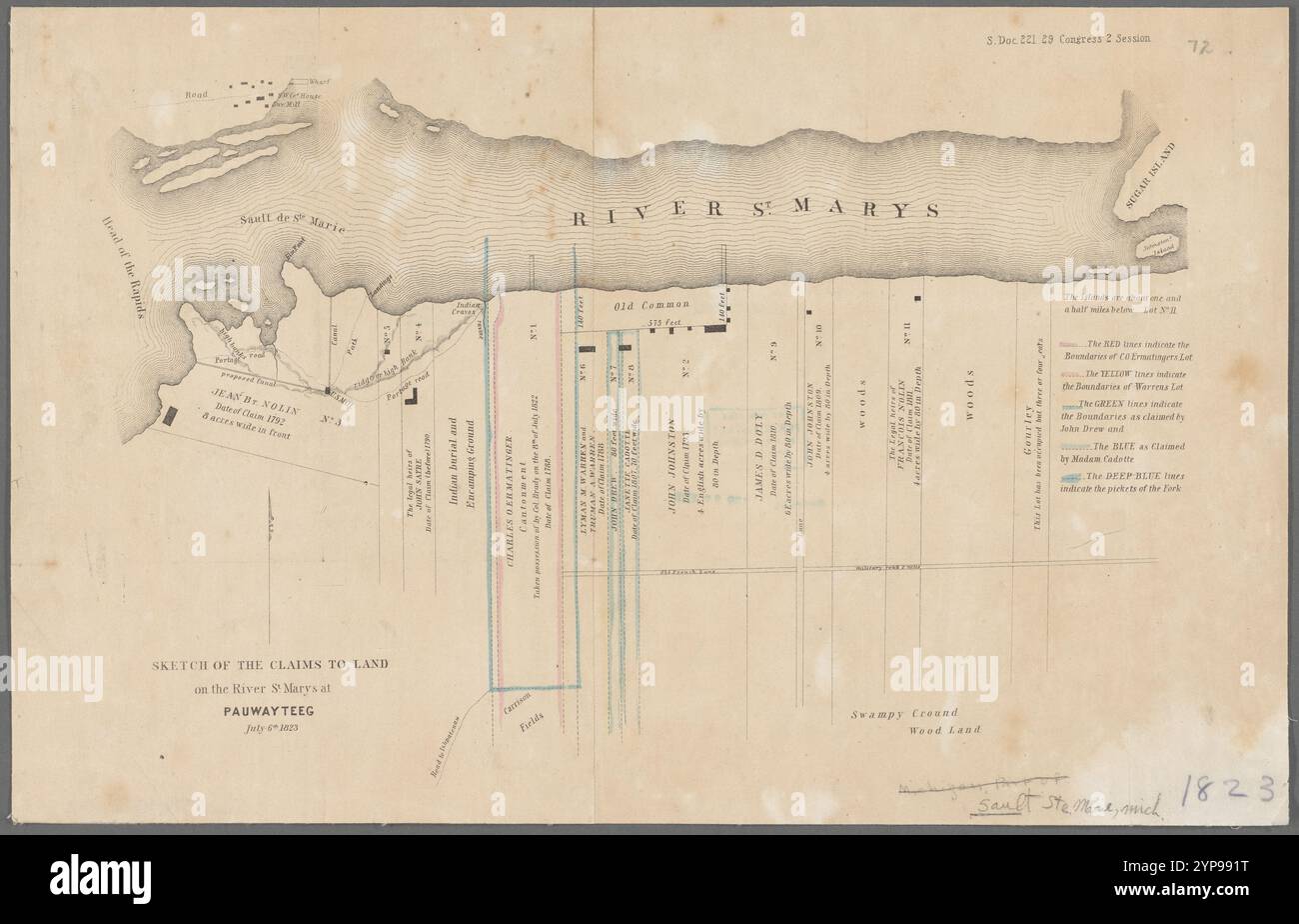 1823 map america hi-res stock photography and images - Alamy