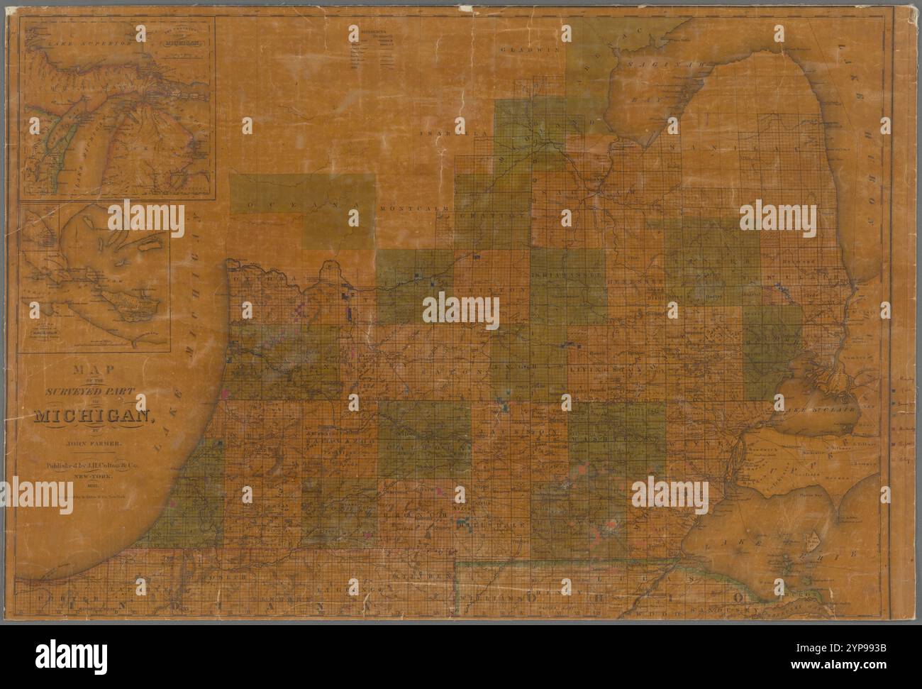 Map of the surveyed part of Michigan 1837 by Farmer, John, 1798-1859 ...