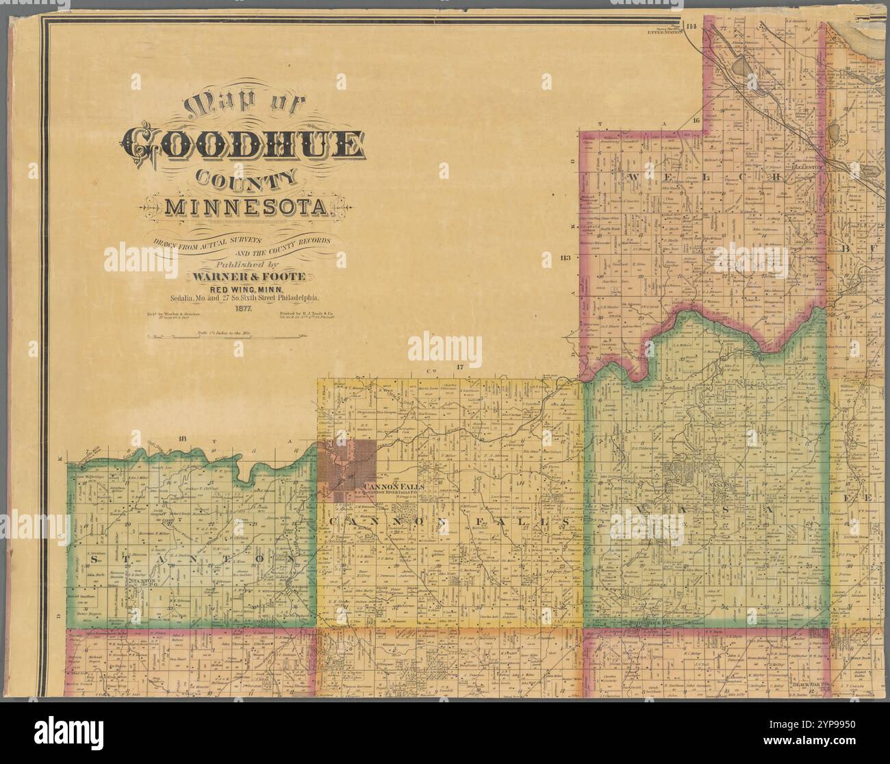 Goodhue minnesota map hi-res stock photography and images - Alamy