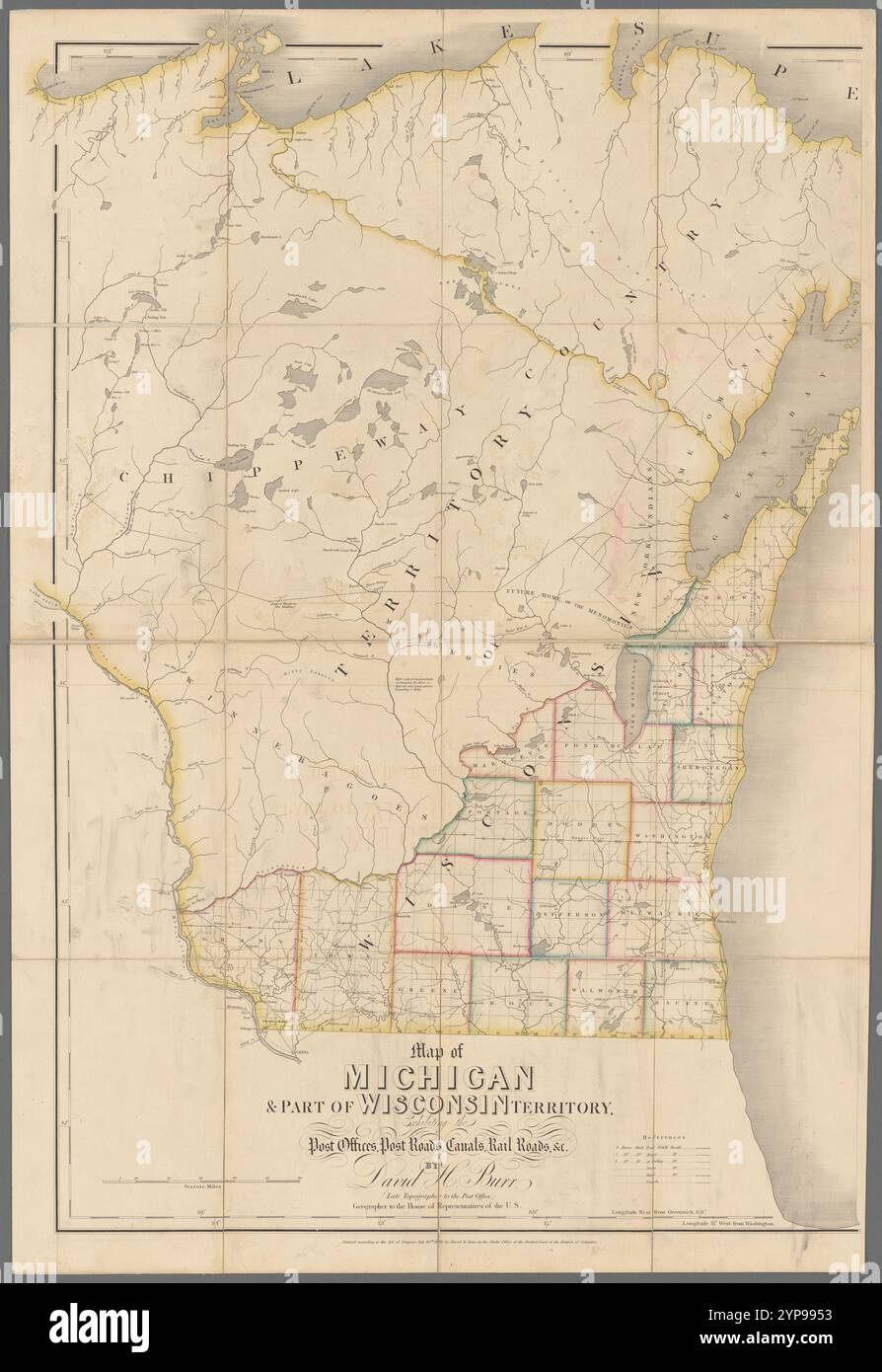 Map of Michigan & part of Wisconsin territory : exhibiting the post ...