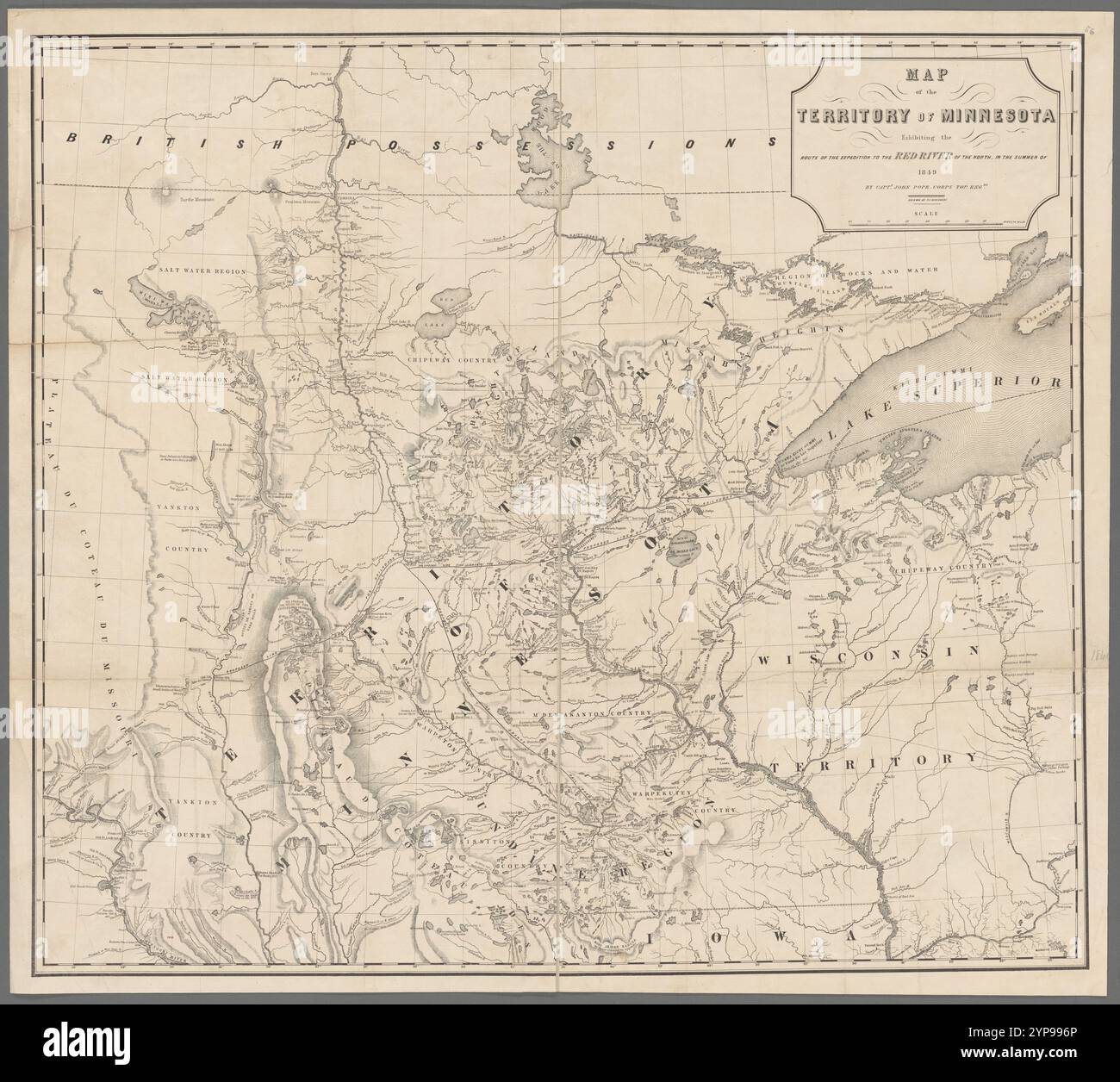 Map of the territory of Minnesota : exhibiting the route of the ...