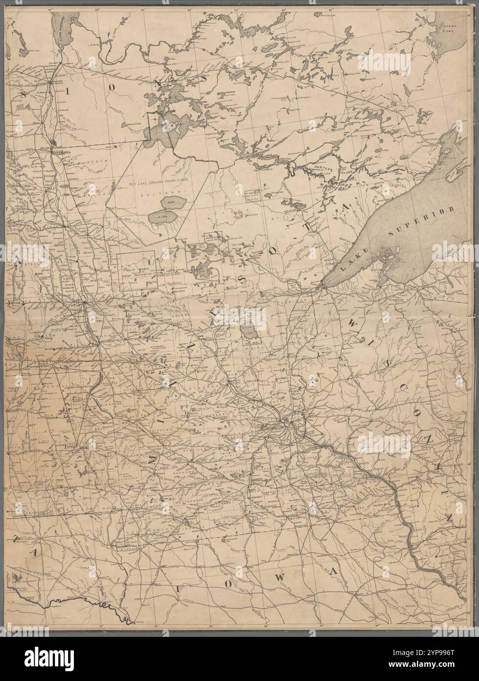 Minnesota territory map hi-res stock photography and images - Alamy