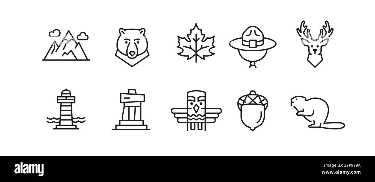 National Icons Set Stock Vector Image & Art - Alamy