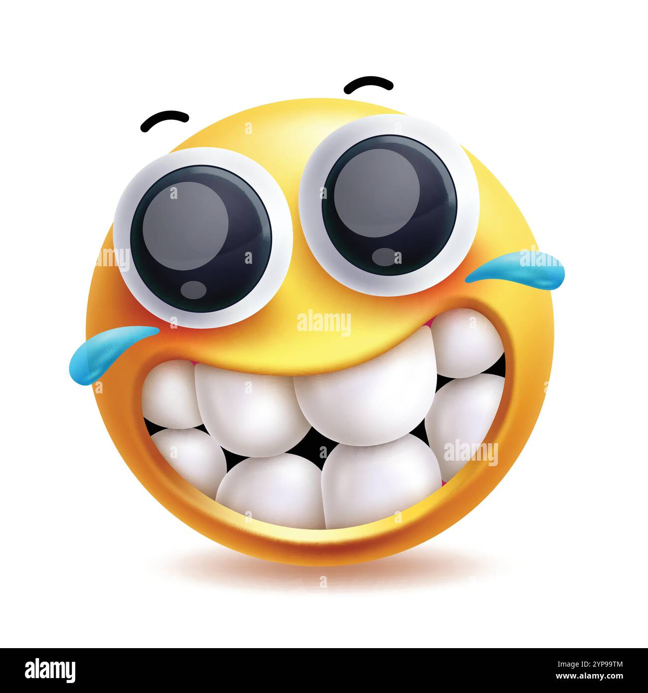 Funny emoji clipart character. Wacky face emoji in enjoy, fun, happy ...
