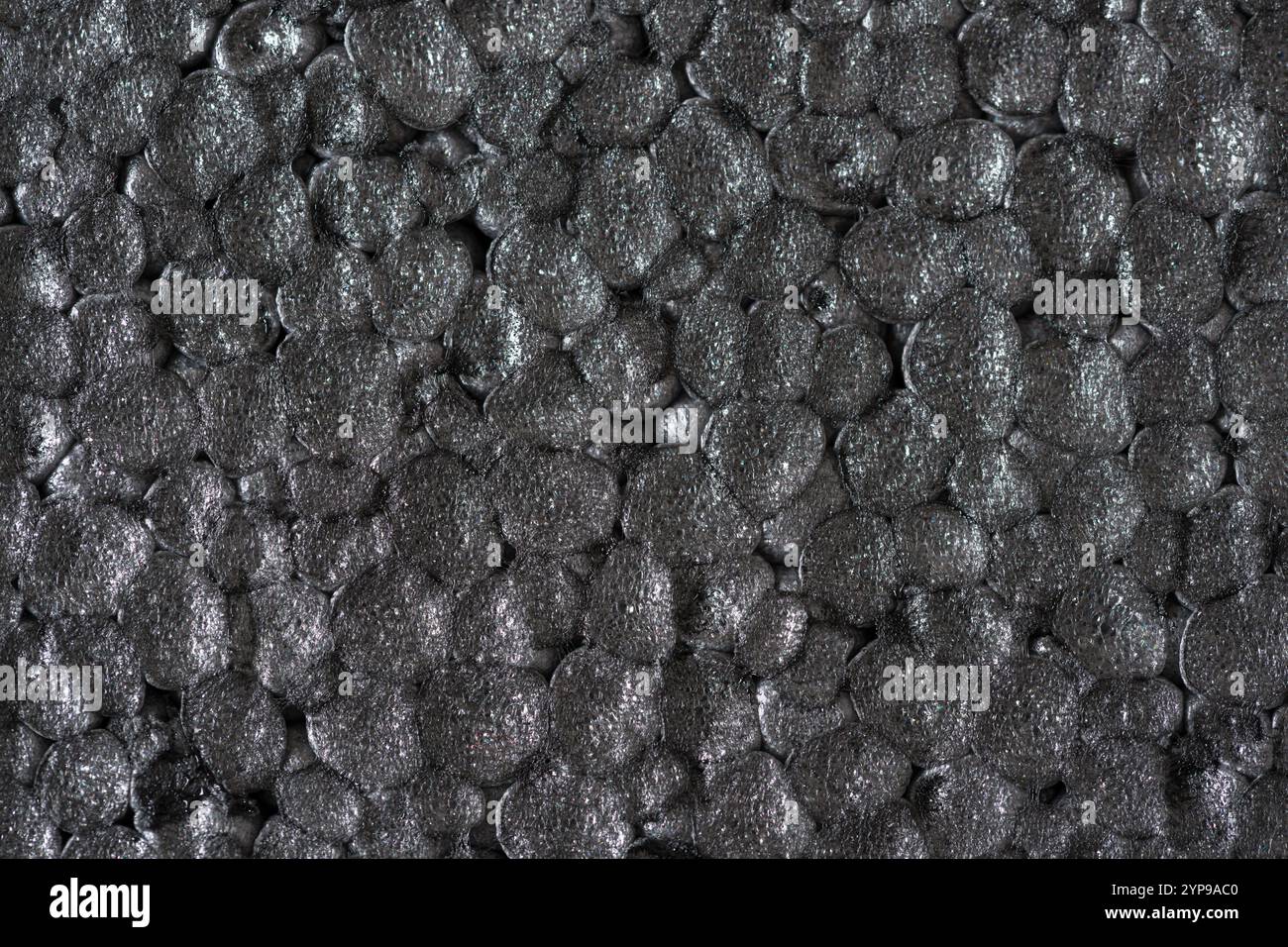Close-up of the texture of gray heat insulation styrofoam sheet as ...