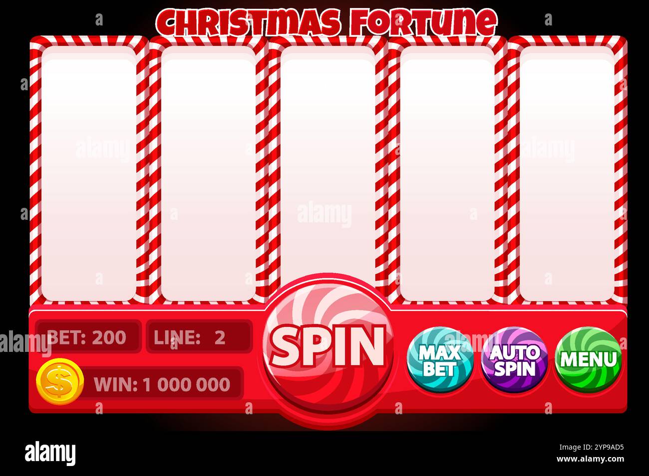 Spin win slot machine in Stock Vector Images - Alamy