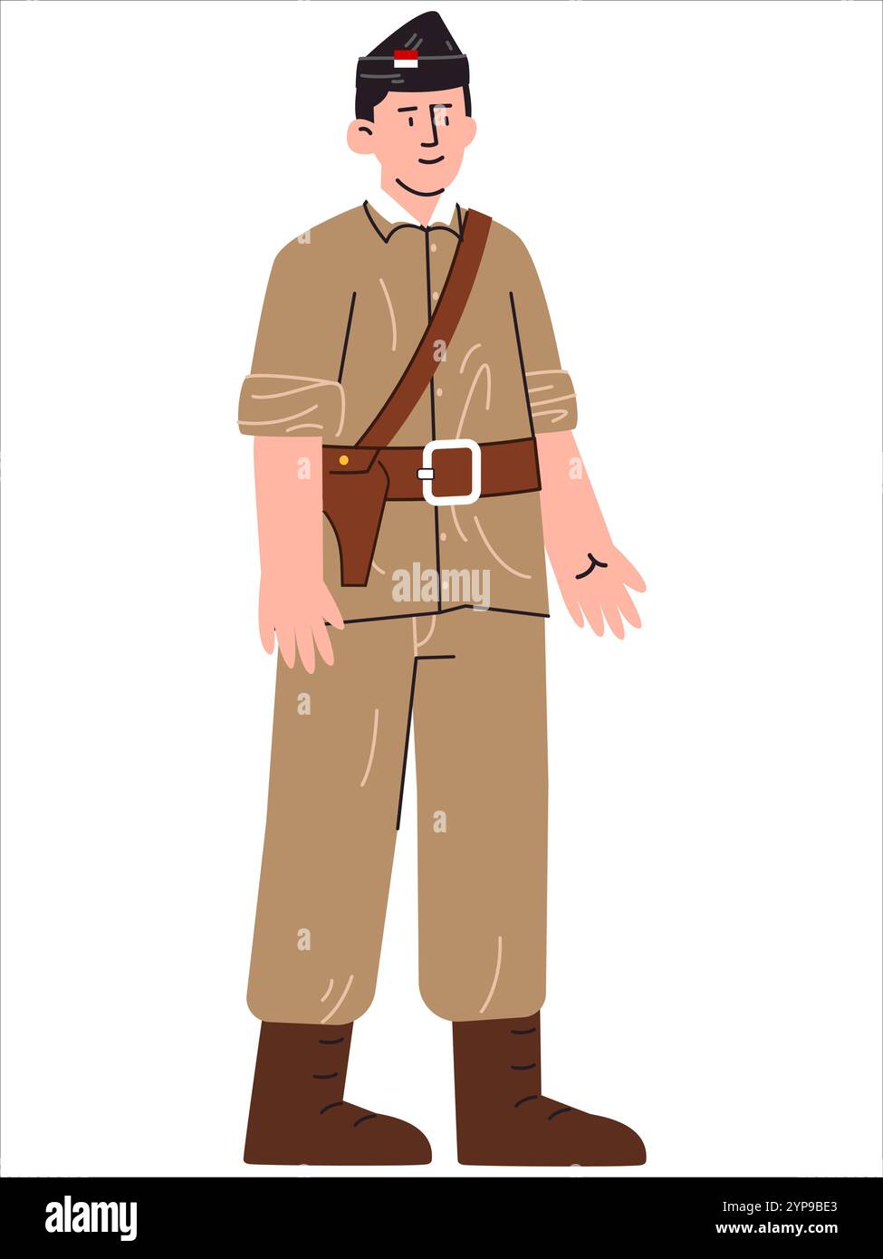 Indonesia warden officer service worker civil serve protector army ...