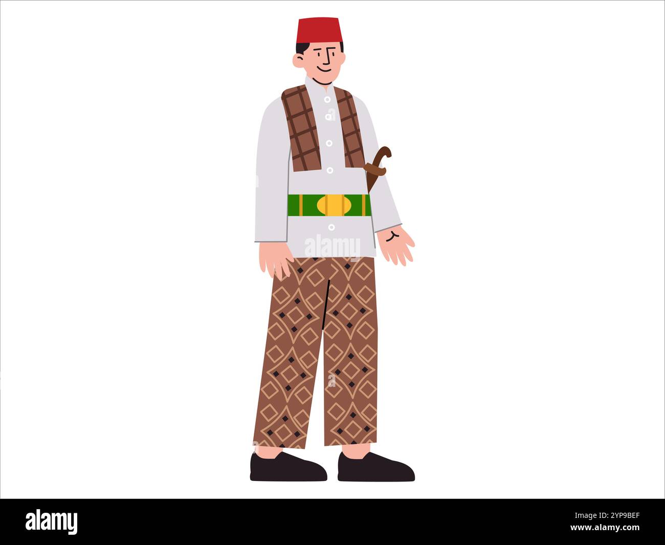 Betawi traditional clothes Tikim shirt Pangsi pants Silat costume dress ...