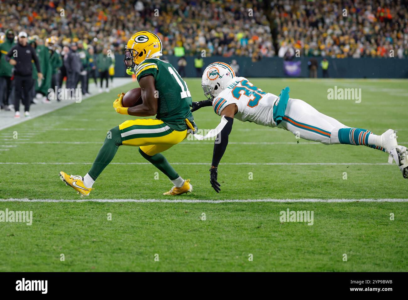 Green Bay, Wisconsin, USA. 28th Nov, 2024. Green Bay Packers wide ...