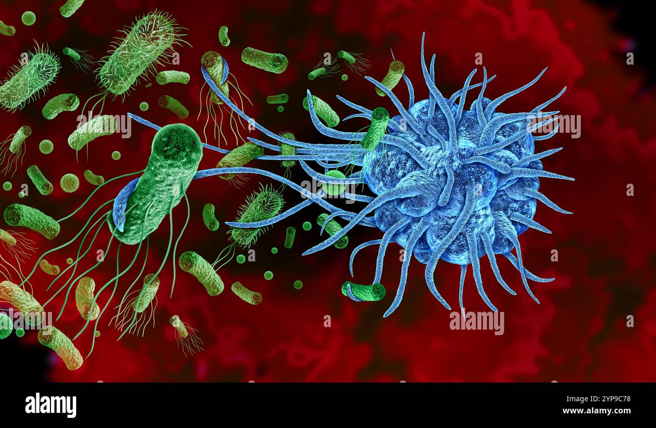 White Blood Cells Fighting Bacteria