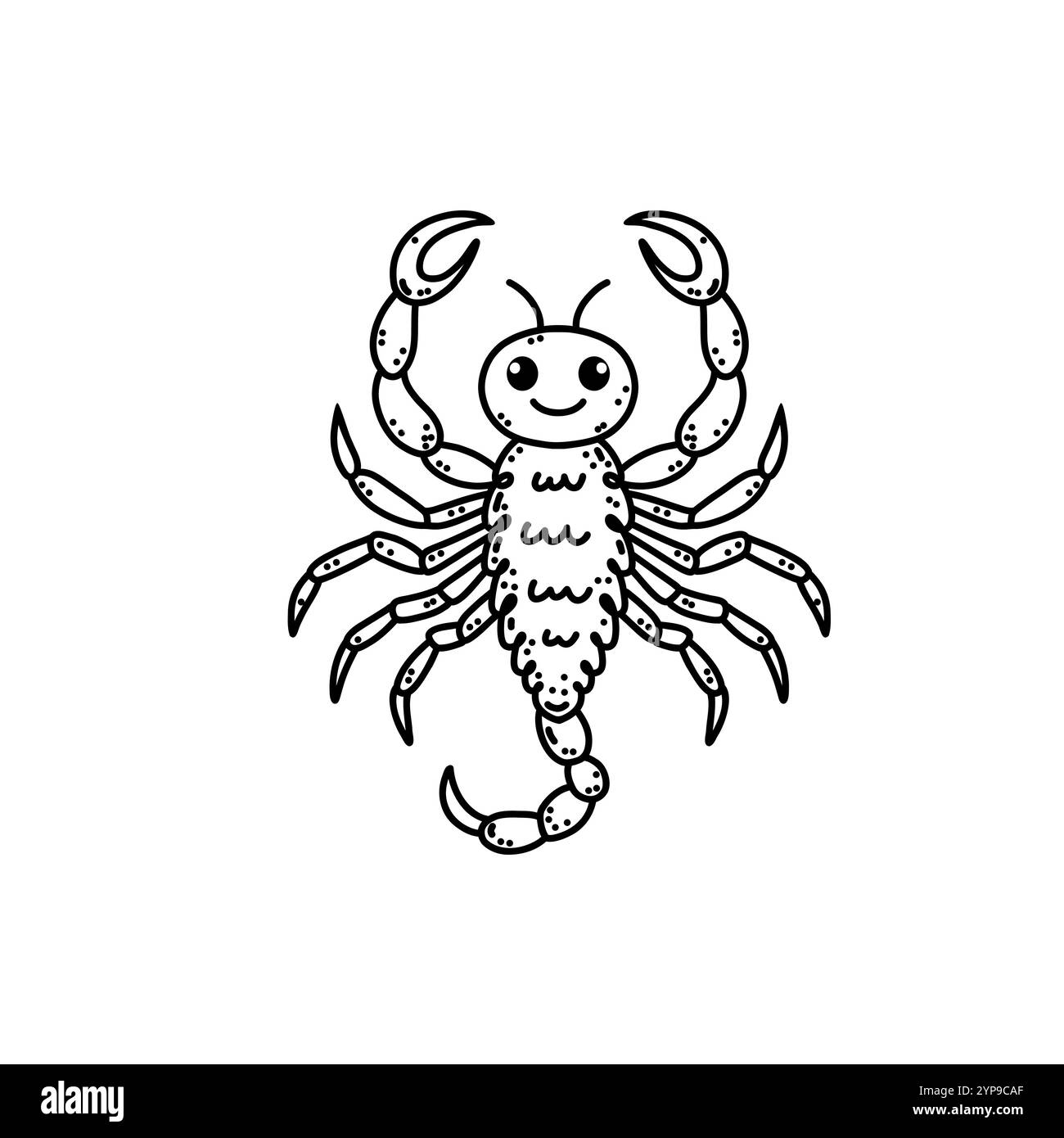 Cute scorpion in hand drawn doodle style Stock Vector Image & Art - Alamy