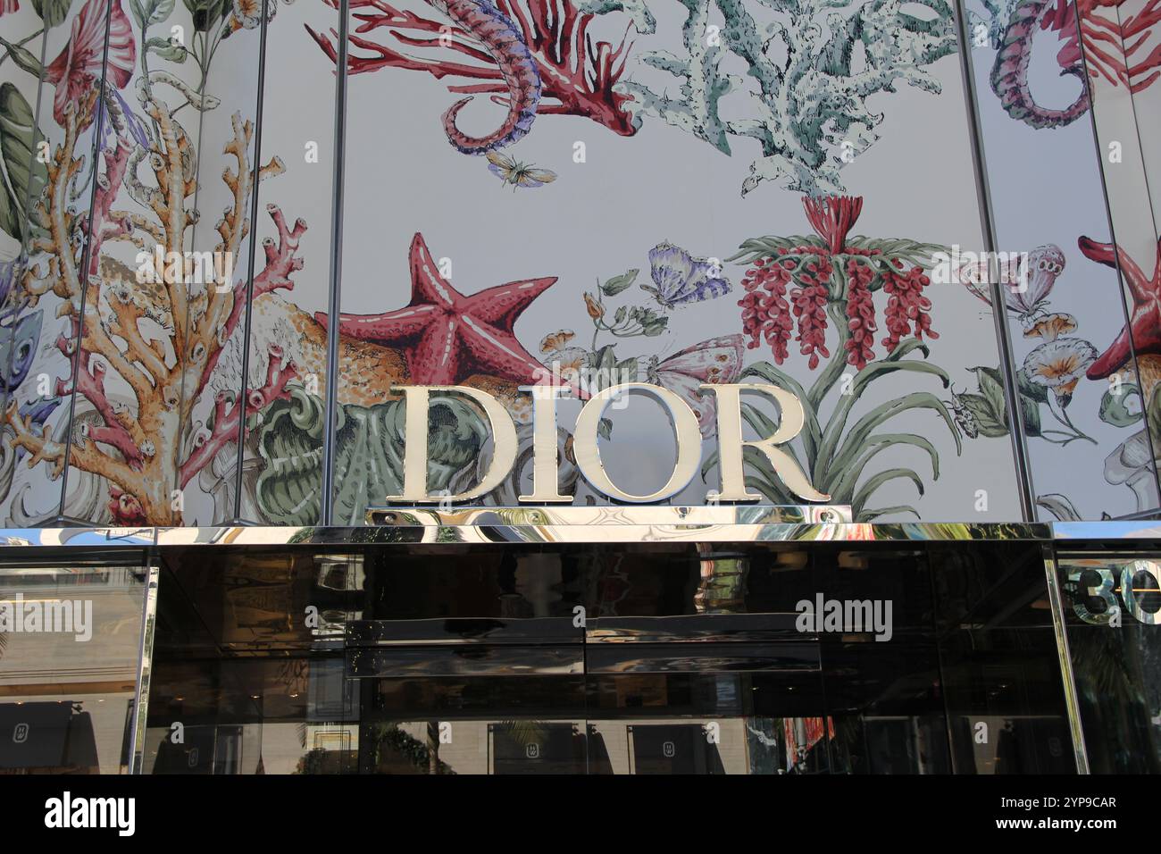 Christian Dior Exterior Sign Rodeo Drive Beverly Hills Luxury Retail ...
