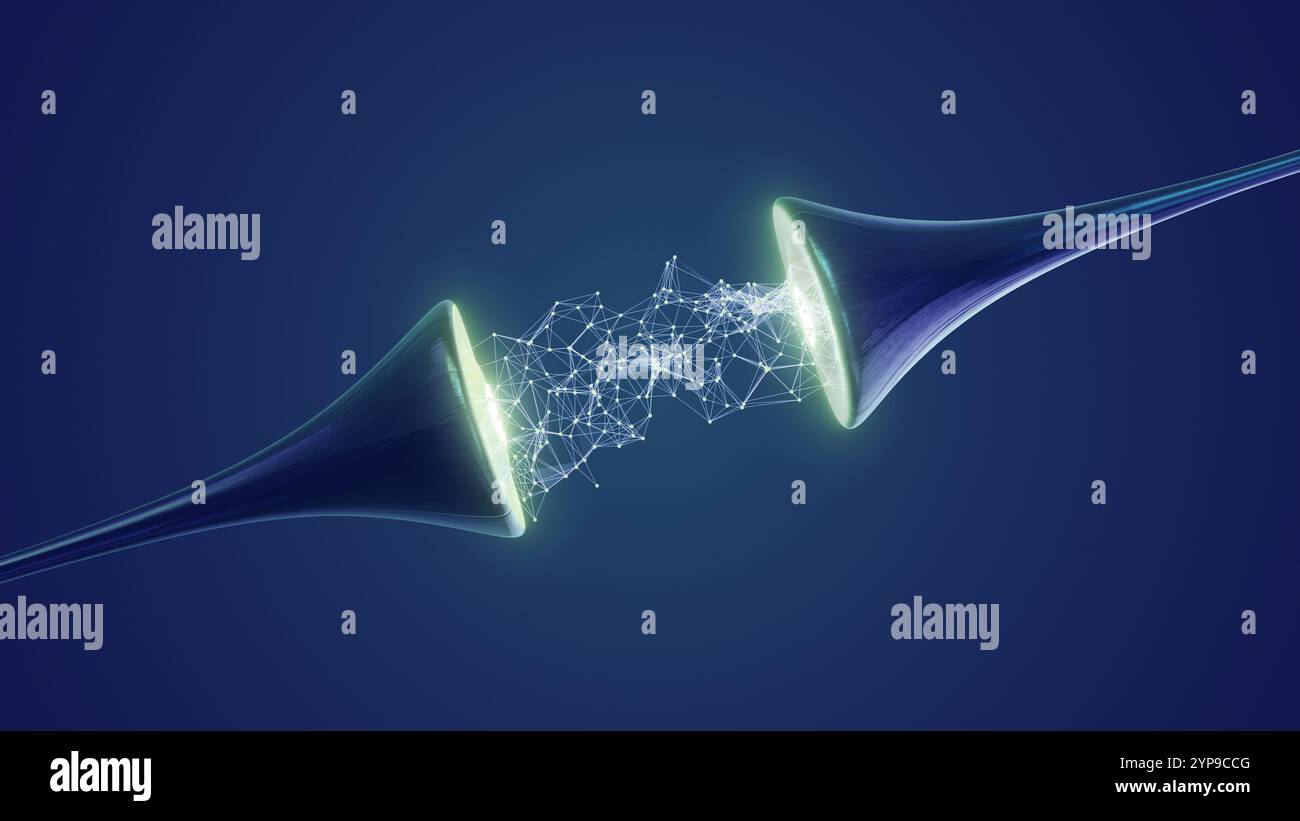 Electrical Signals Flowing Through Neurons and Synapses Stock Photo - Alamy
