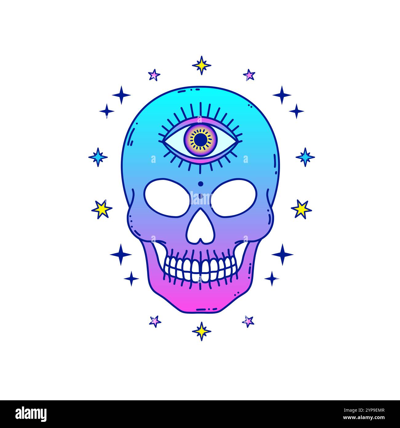 Cyberpunk skull art hi-res stock photography and images - Alamy