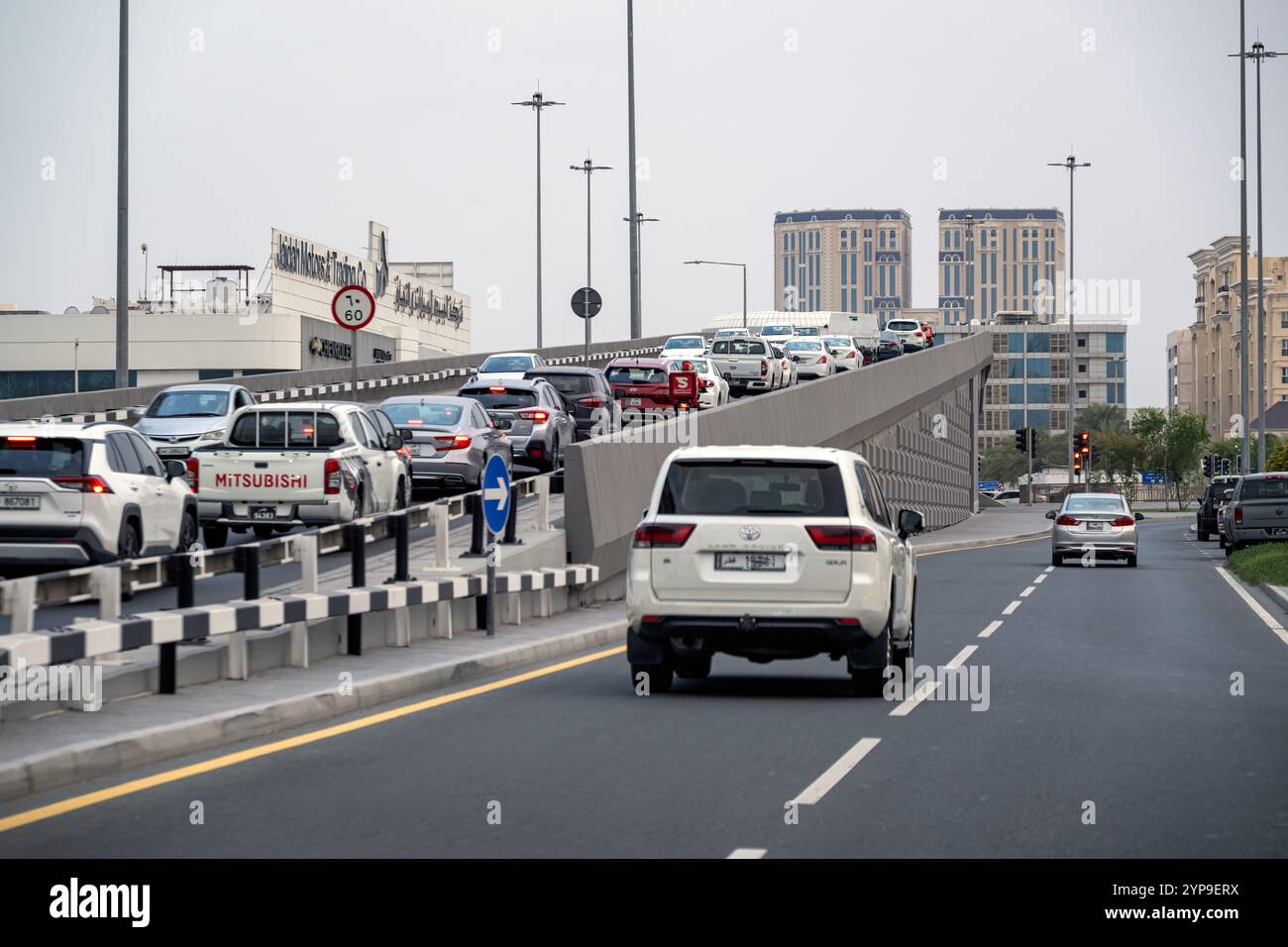 Doha Roads and traffic. bridges and underpass Stock Photo - Alamy