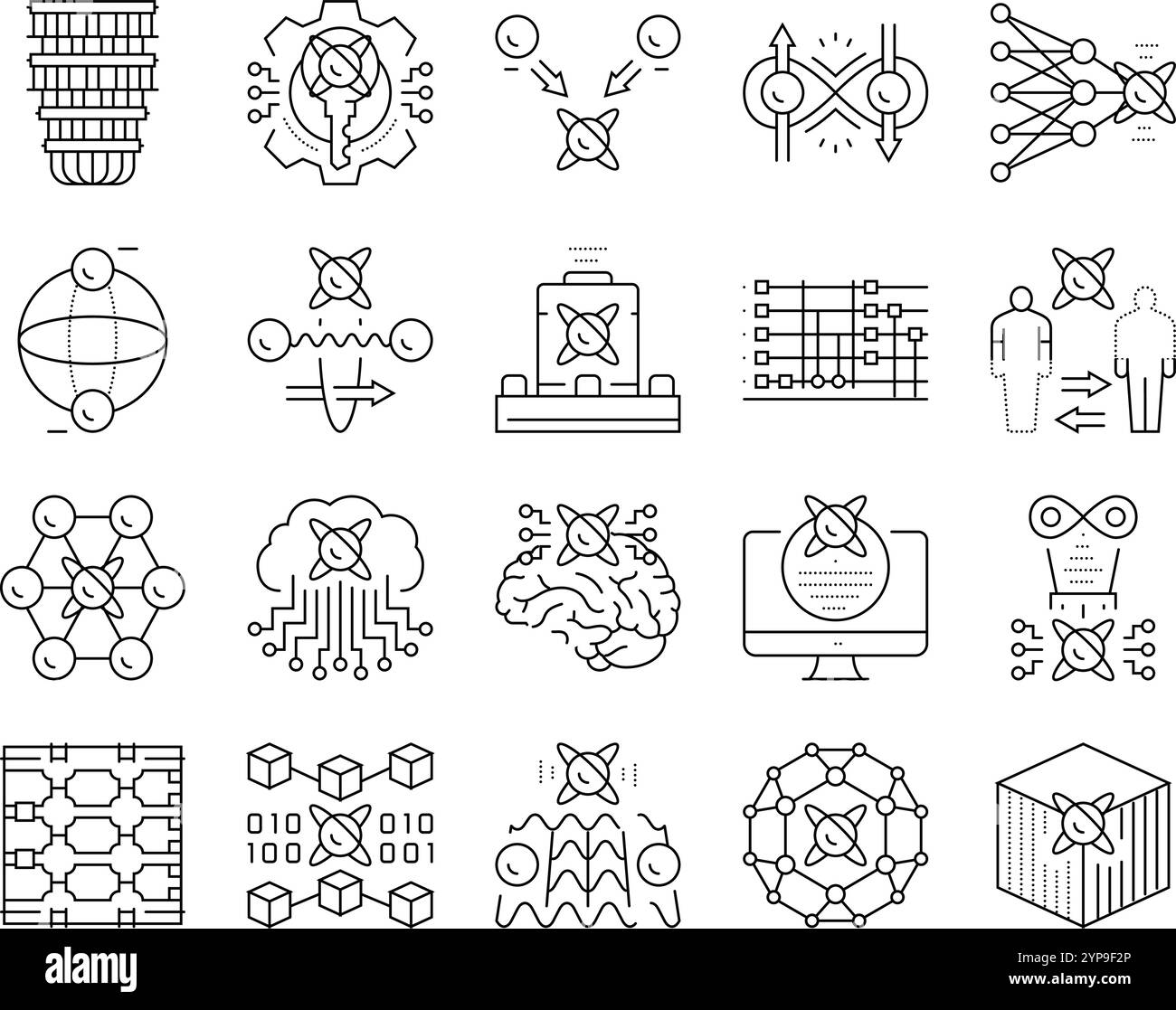 Futuristic quantum research vector ai computer hi-res stock photography ...