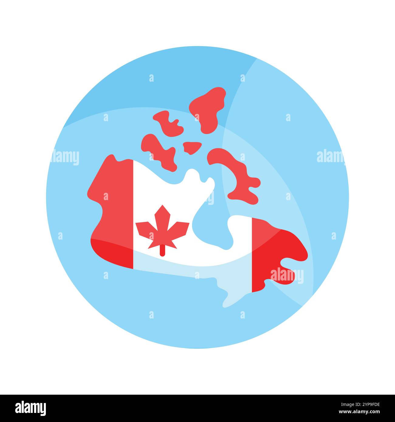 An amazing vector of canadian map in modern style, ready to use icon ...