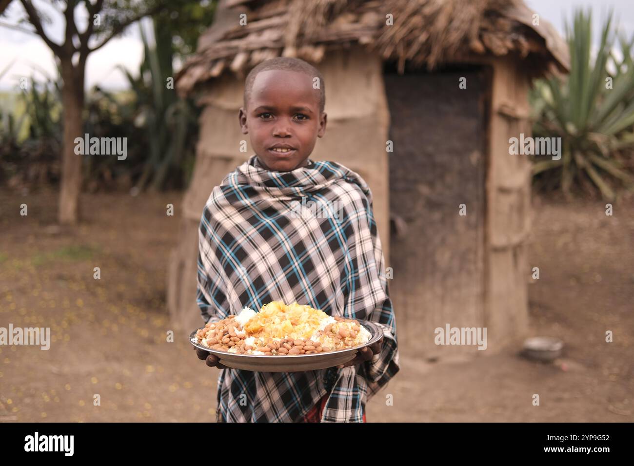Tanzanya, Arusha - January 08 2023: Ramadan iftar food aid, food aid ...