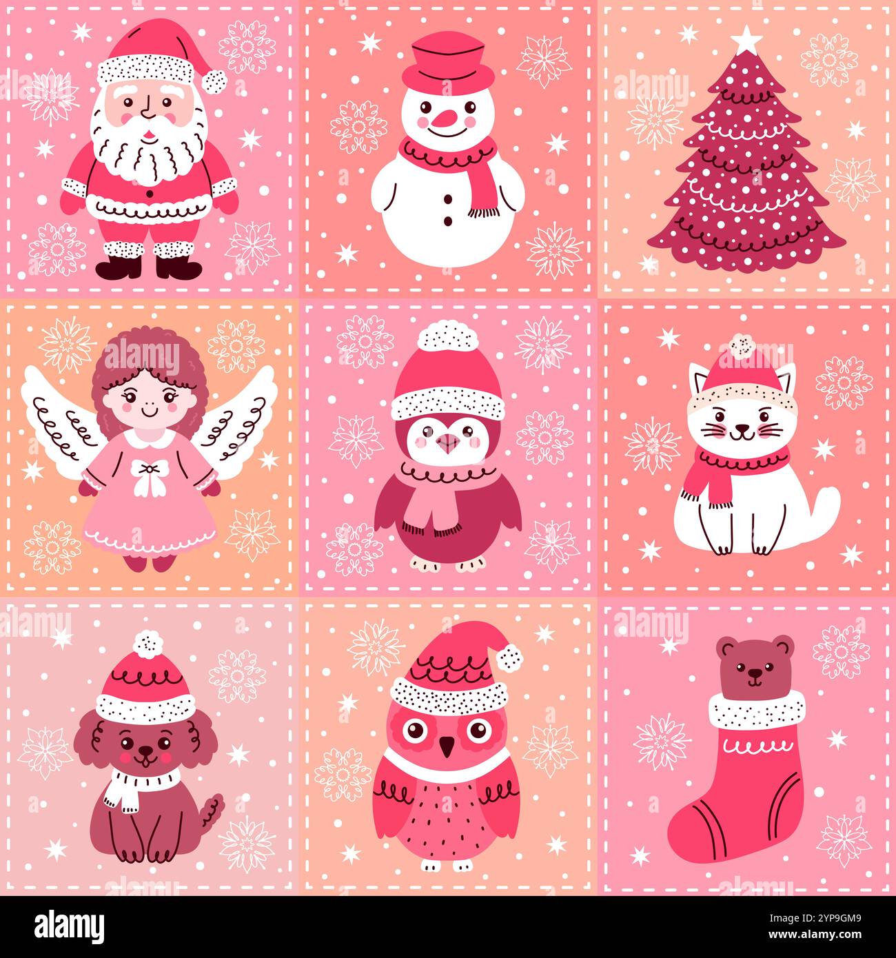 Festive puppy in santa Stock Vector Images - Alamy