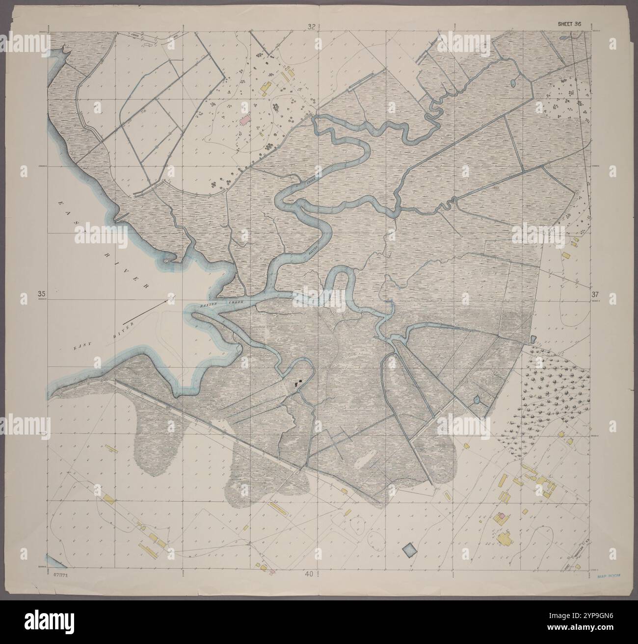 Sheet 36: Grid #28000E - 32000E, #5000S - 9000S. [Includes Baxter Creek ...