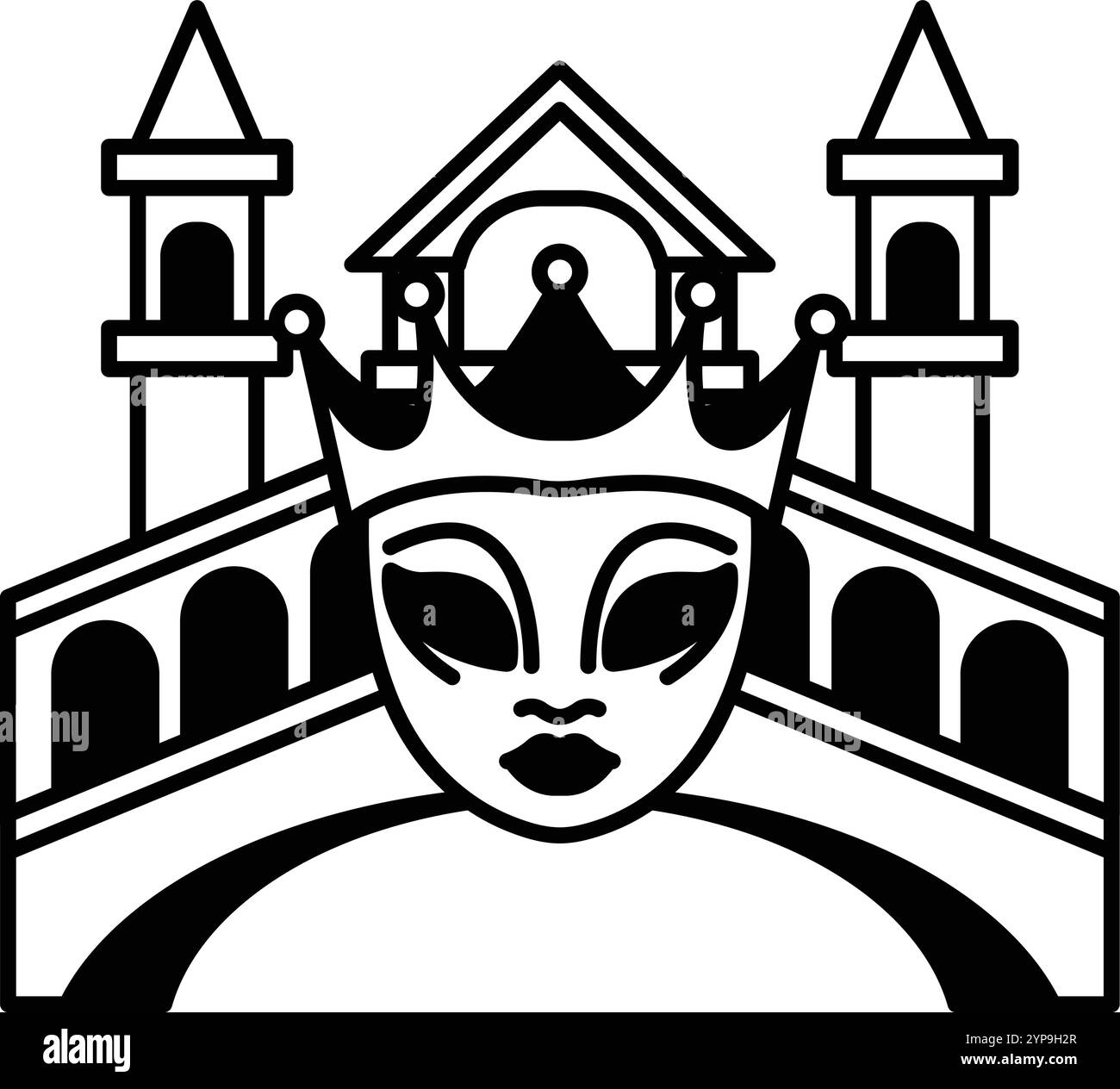 Fashion silhouette crown women Stock Vector Images - Alamy