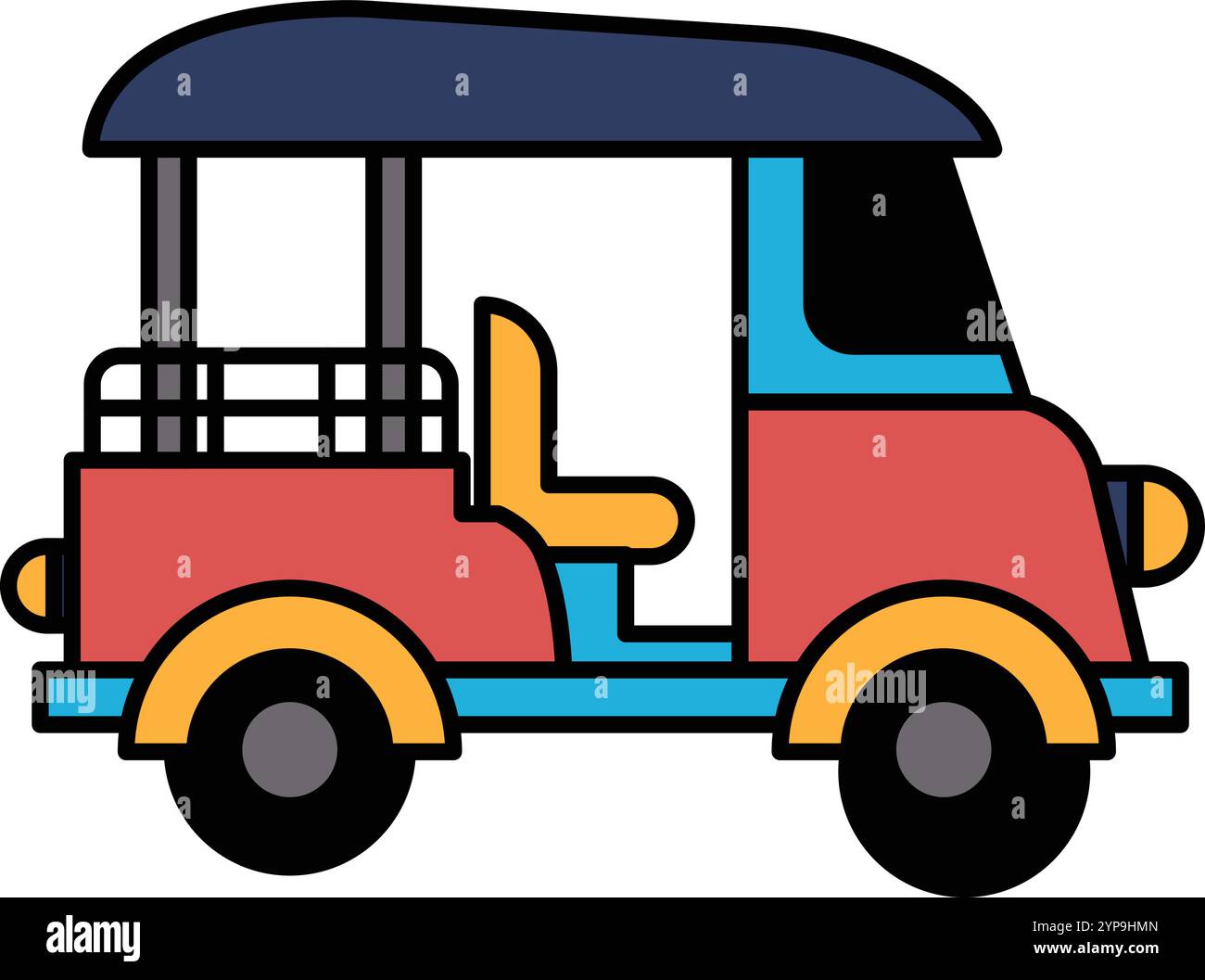 Tuk tuk cartoon Cut Out Stock Images & Pictures - Alamy