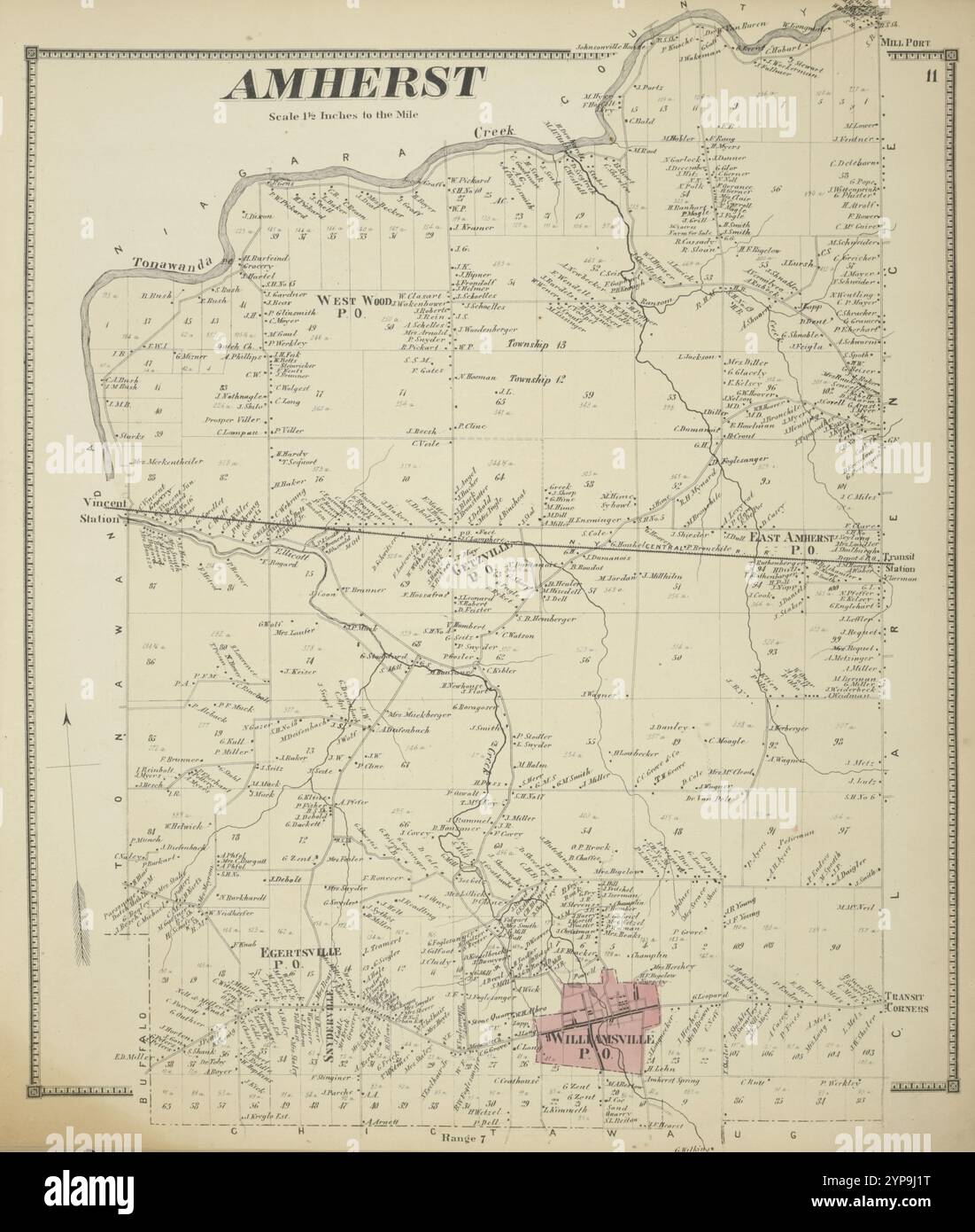 Amherst county map hi-res stock photography and images - Alamy