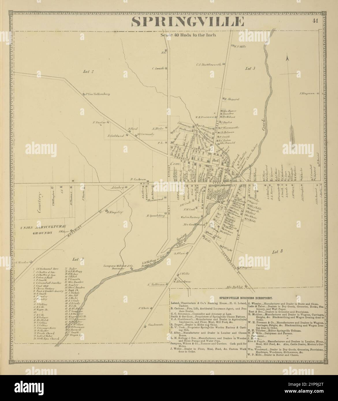 Springville map hi-res stock photography and images - Alamy