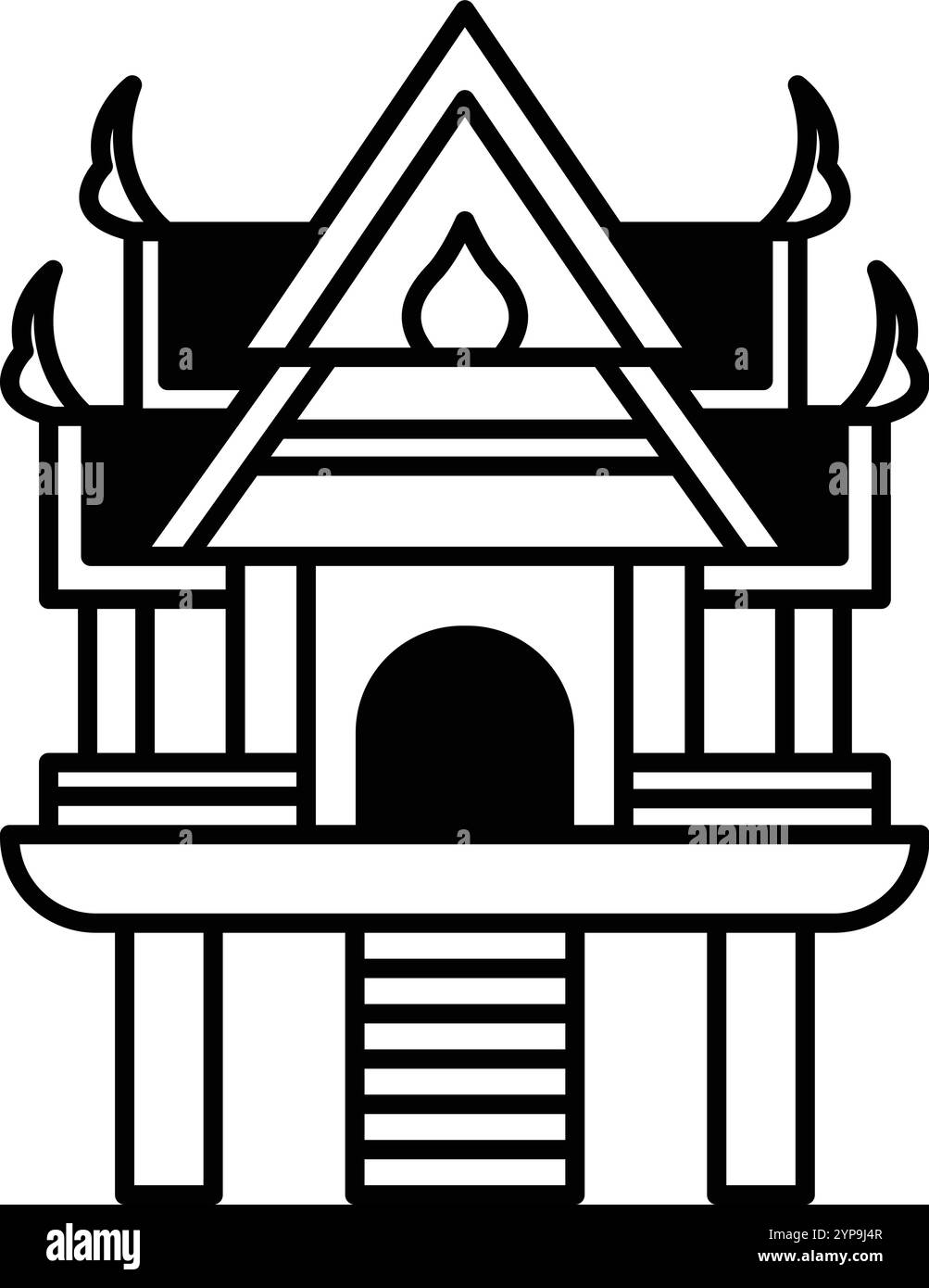 Beautiful thai temple roof Stock Vector Images - Alamy