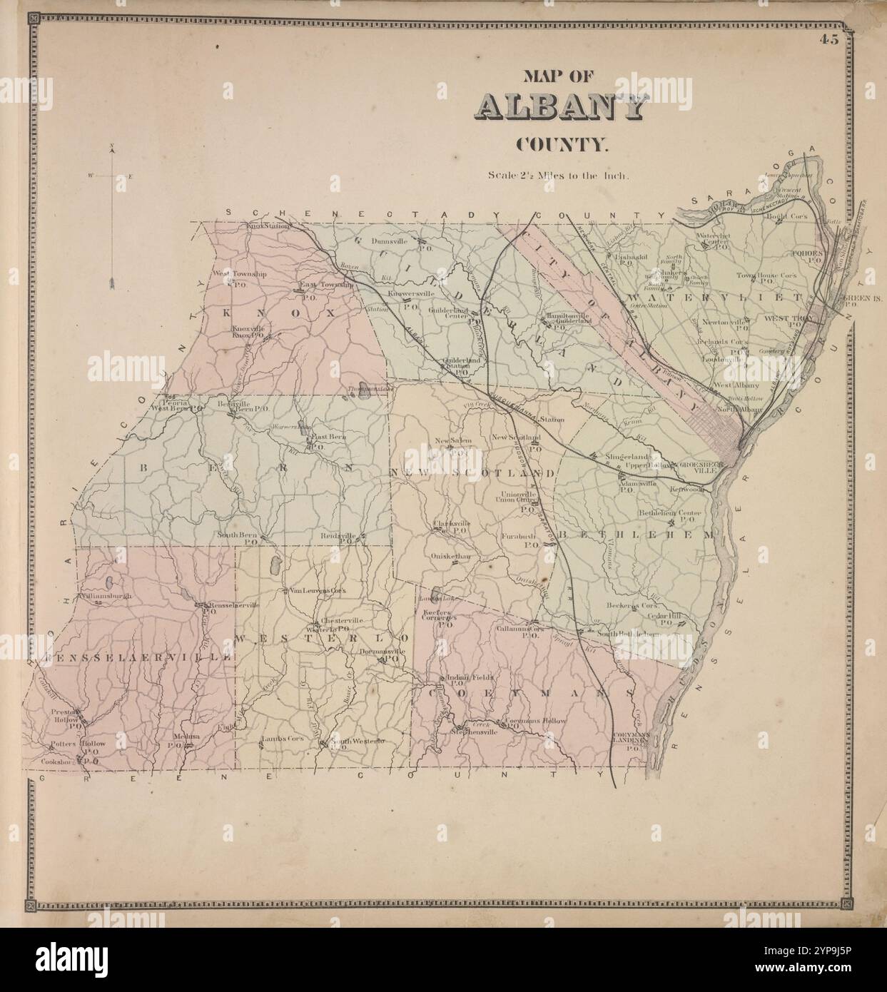 Map of albany hi-res stock photography and images - Alamy