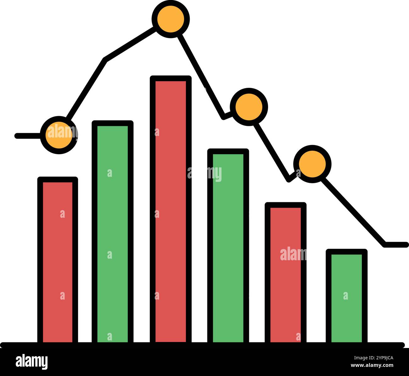 Green bars red arrow Stock Vector Images - Alamy