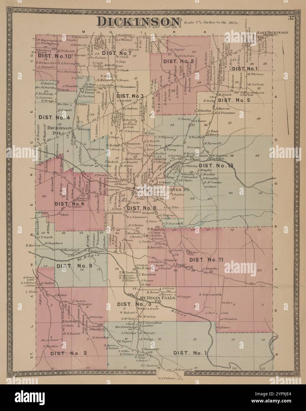 Map of dickinson hi-res stock photography and images - Alamy