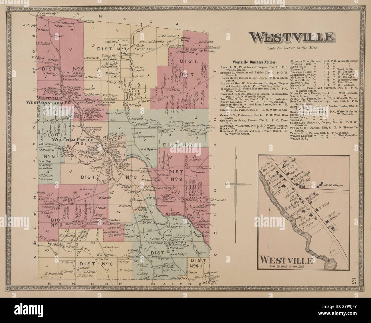 Westville map hi-res stock photography and images - Alamy
