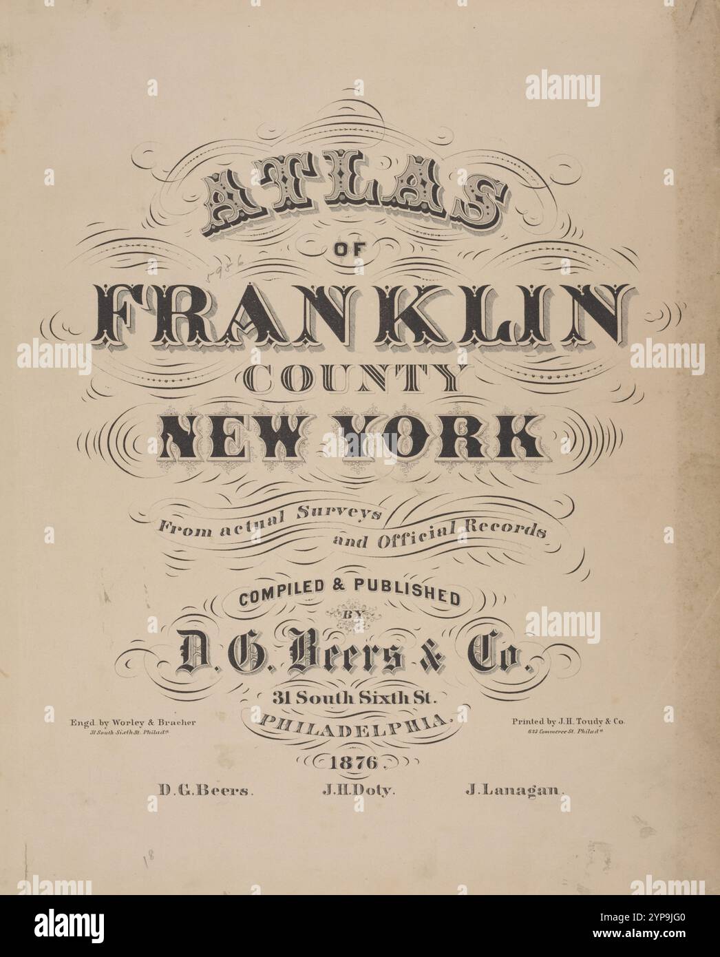 Franklin co map hi-res stock photography and images - Alamy