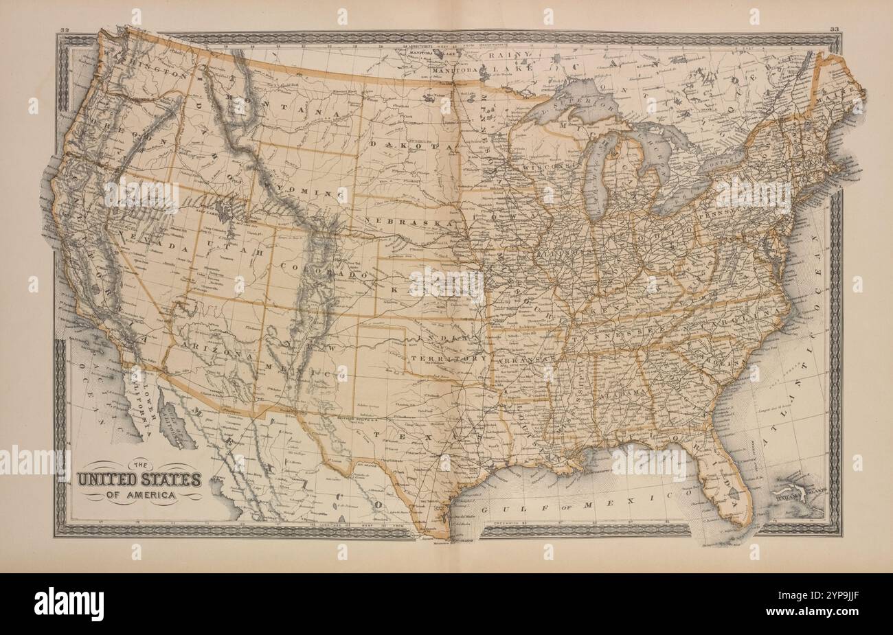 The United States of America 1880 by F.W. Beers & Co Stock Photo - Alamy