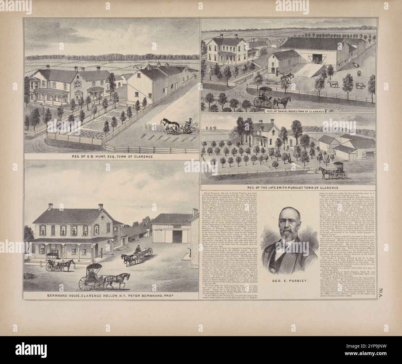 Res. of G.B. Hunt, Esq., Town of Clarence ; Res. of Daniel Rode's Town ...