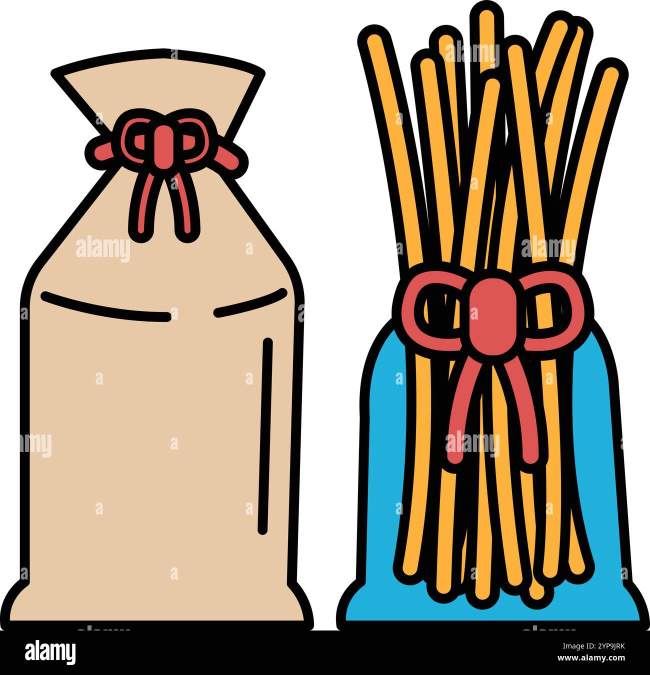 Long and thin pasta Stock Vector Images - Alamy