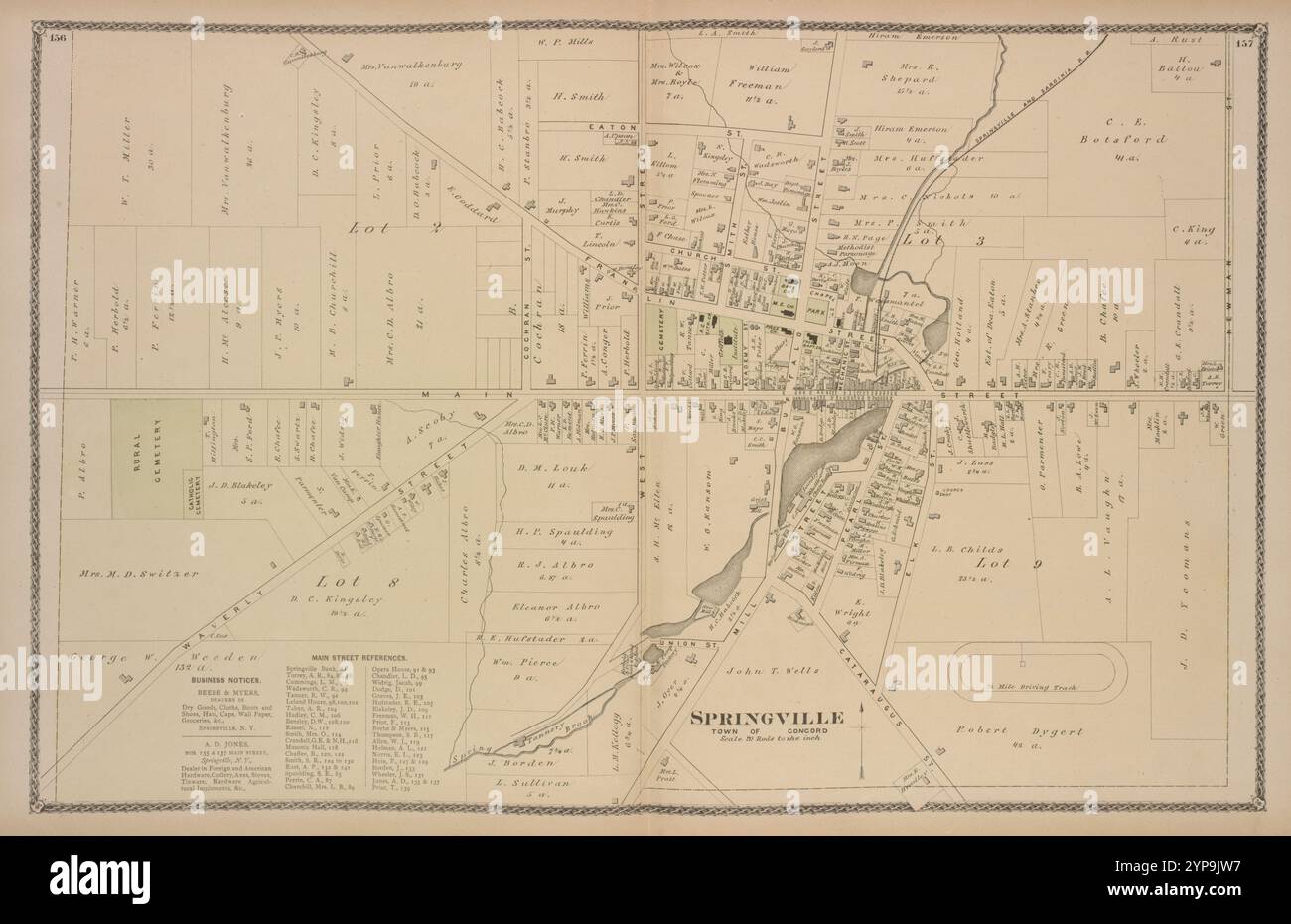 Springville map hi-res stock photography and images - Alamy
