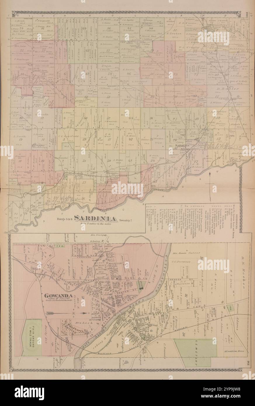 Map of gowanda hi-res stock photography and images - Alamy